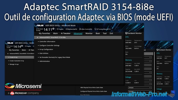 Configurer son contrôleur Adaptec SmartRAID 3154-8i8e via le BIOS d'une ...