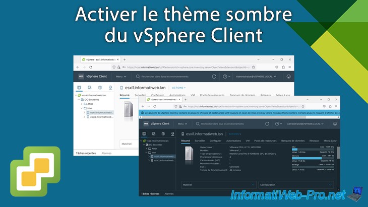 Activer le thème sombre du vSphere Client sous VMware vSphere 6.7 ...