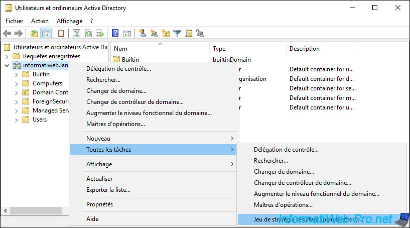 Présentation de la console "Utilisateurs et ordinateurs Active ...